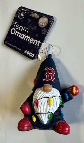 Boston Red Sox Christmas Tree Holiday Ornament - Gnome with lights ...