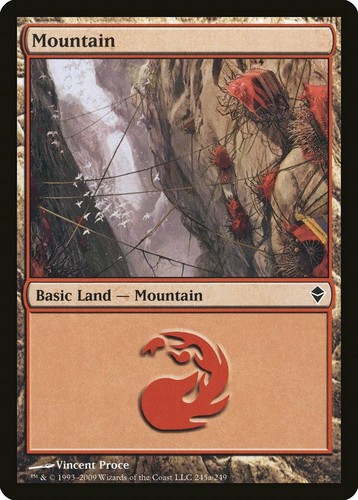 Mountain (245a Intro) Zendikar PLD Basic Land MAGIC GATHERING CARD ...