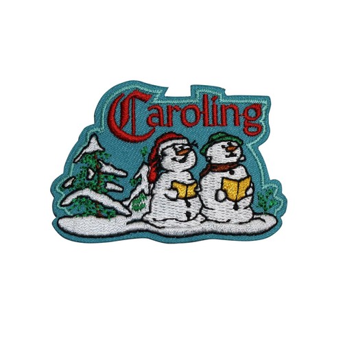 Caroling Embroidered Iron On Patch - Christmas Xmas Holiday 113-V | eBay