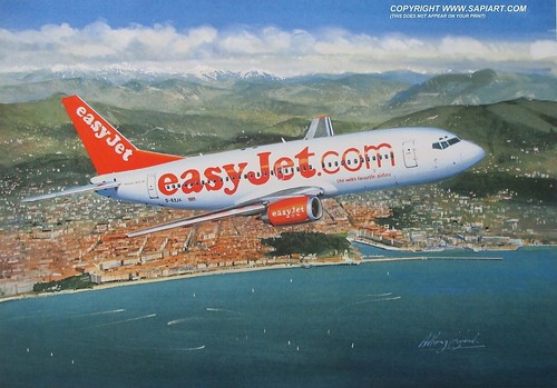 EASY JET EASYJET BOEING 737 AIRLINER ART PRINT | eBay