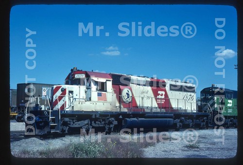 Original Slide BN Burlington Northern Bicentennial Paint SD40-2 1876 ...