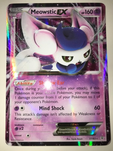1x Meowstic-EX - 37/83 - Holo Rare ex NM-Mint Pokemon XY - Generations ...