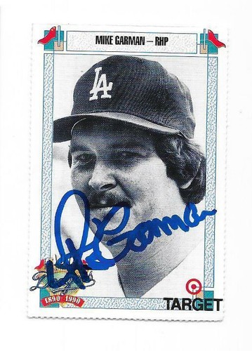 MIKE GARMAN 1990 DODGERS TARGET AUTOGRAPHED SIGNED # 268 DODGERS | eBay