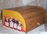 Fat Chef Bread Box Bamboo Wood Country Farm Kitchen Roll Top Lodge ...