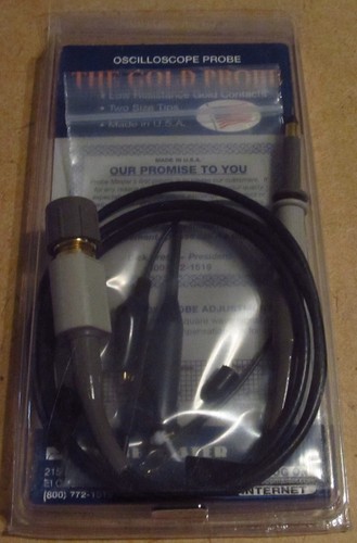 Gold Probe Oscilloscope Probe, 4905, 150MHz, 10:1, 10 foot length ...