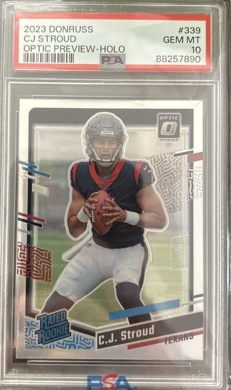 CJ Stroud 2023 Donruss #339 Optic Preview - Holo Price Guide - Sports ...