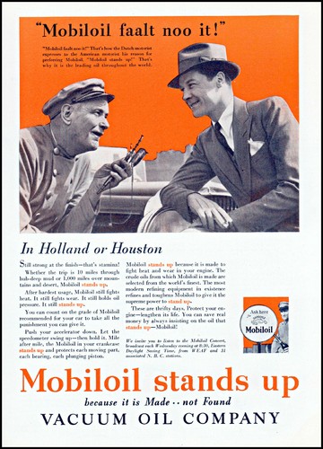 1931 Dutch motorist Mobiloil gas Vacuum oil company vintage photo print ...