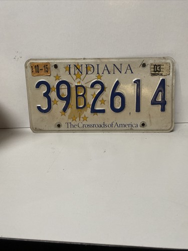 Old License Plate Indiana Crossroads of America, 2003 Jefferson county ...