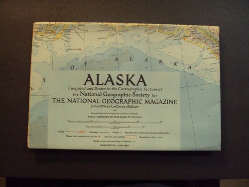 National Geographic Map Of Alaska Jun 1956 ID:89798 | eBay