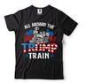 Trump Train All the Aboard Donald Trump American Flag Men's Tee Shirts ...