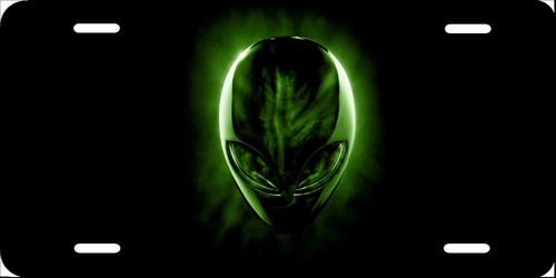Green Alien , License Plate New Car Tag Metal Aluminum, USA | eBay