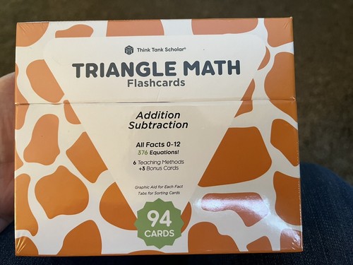 New Sealed Box Think Tank Scholar Triangle Math Flash Cards All Facts 0 ...