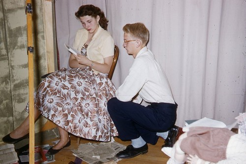 Kodak 35mm Slide 1950s Red Border Kodachrome Pretty Woman and Man ...