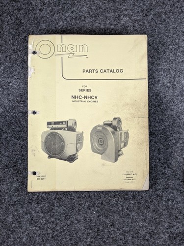 Onan Parts Catalog for Series NHC-NHCV Industrial Engines S46J71 | eBay