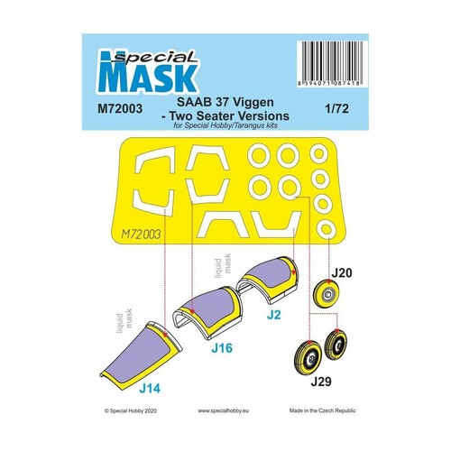 SAAB SK.37 VIGGEN CANOPY & WHEEL MASK #M72003 1/72 SPECIAL MASK | eBay