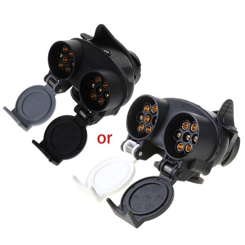 RV 13 Pin Plug to 12N/12S 7 pin Towing Car Trailer Connector Socket ...