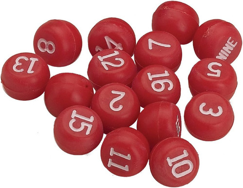 Pro Series 4923 Red Plastic Tally Balls for Bottle or Pill Pool, Black ...