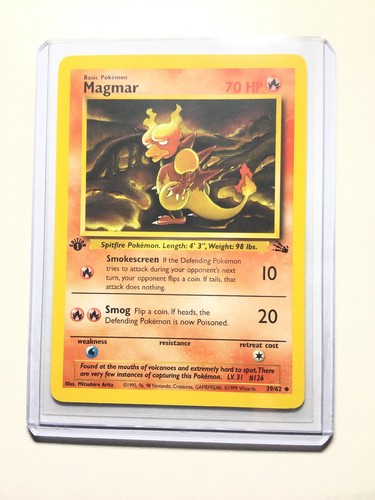 MAGMAR - 39/62 - 1st Edition Fossil - Uncommon - Pokemon Card - NM | eBay