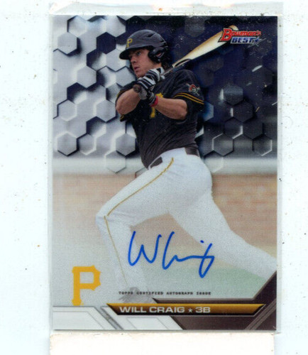 WILL CRAIG 2016 BOWMAN'S BEST OF 2016 AUTOGRAPHS AUTO PITTSBURGH ...