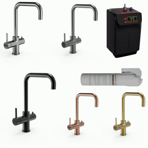 3 in 1 Instant Hot Cold Boiling Water Kitchen Tap Filter Tank Twin ...