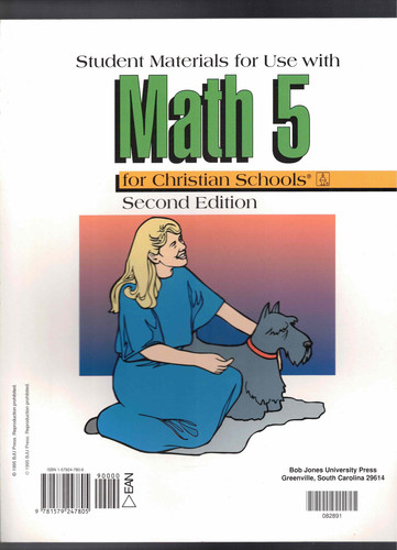 Student Materials for use with Math 5 for Christian Schools 2nd Ed. BJU ...