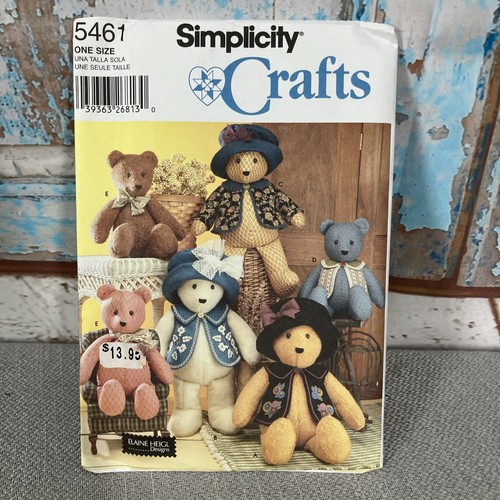 Bears 18 and 22 Inch With Accessories Uncut Pattern Simplicity 5461 for ...