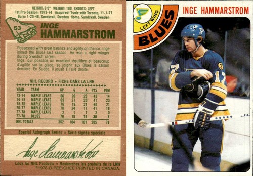 1978-79 O-Pee-Chee SET BREAK #53 Inge Hammarstrom NMMT | eBay