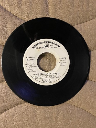 HARPERS BIZARRE: i love you, alice b. toklas! / both sides WB 7" Single ...