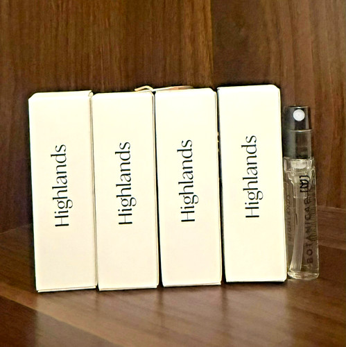 LOT OF 4 Botanicae Fragrance HIGHLANDS EDP Sample Spray .07 oz./2 ml ...