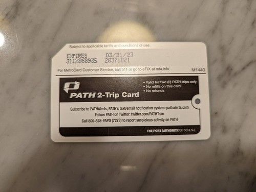 Metrocard Path 2 Trip No Value Expired | eBay