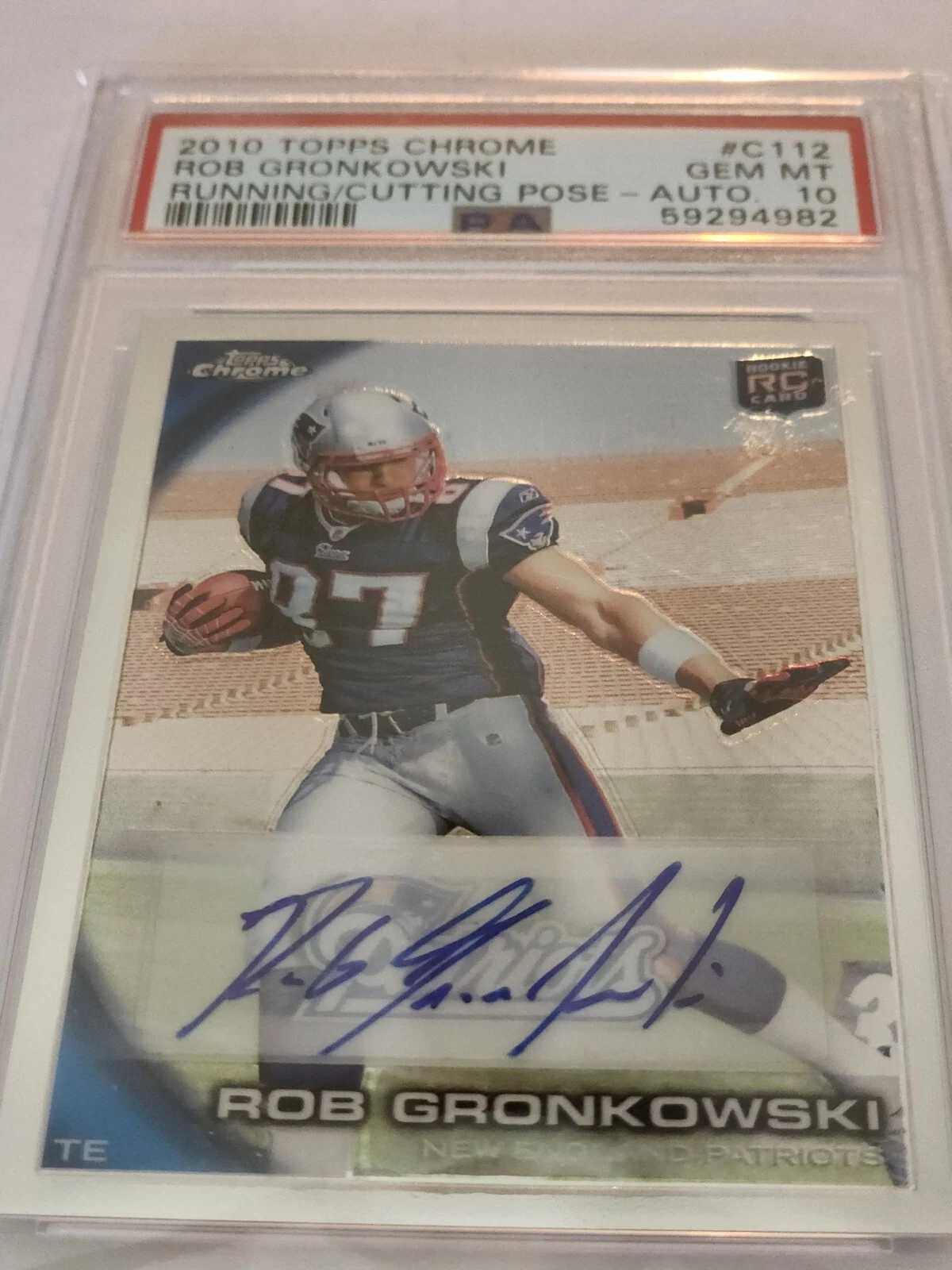 Rob Gronkowski 2010 Topps Chrome #C112 Rookie Autographs Price Guide ...