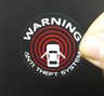 4 Car Alarm DECALS | Inside or Outside Glass | Security System Window ...