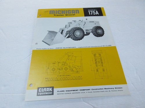 Clark Michigan 175A Tractor Shovel Wheel Loader 2 Page | eBay