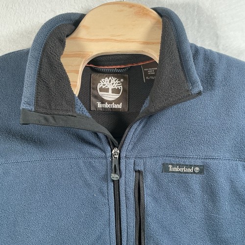 Timberland Jacket Mens XL Blue Full Zip Fleece Outdoor Hiking Chest ...