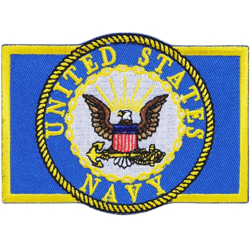 USN LOGO RECT Embroidered Shoulder Patch (3-1/2"x2-1/2") (3803) | eBay