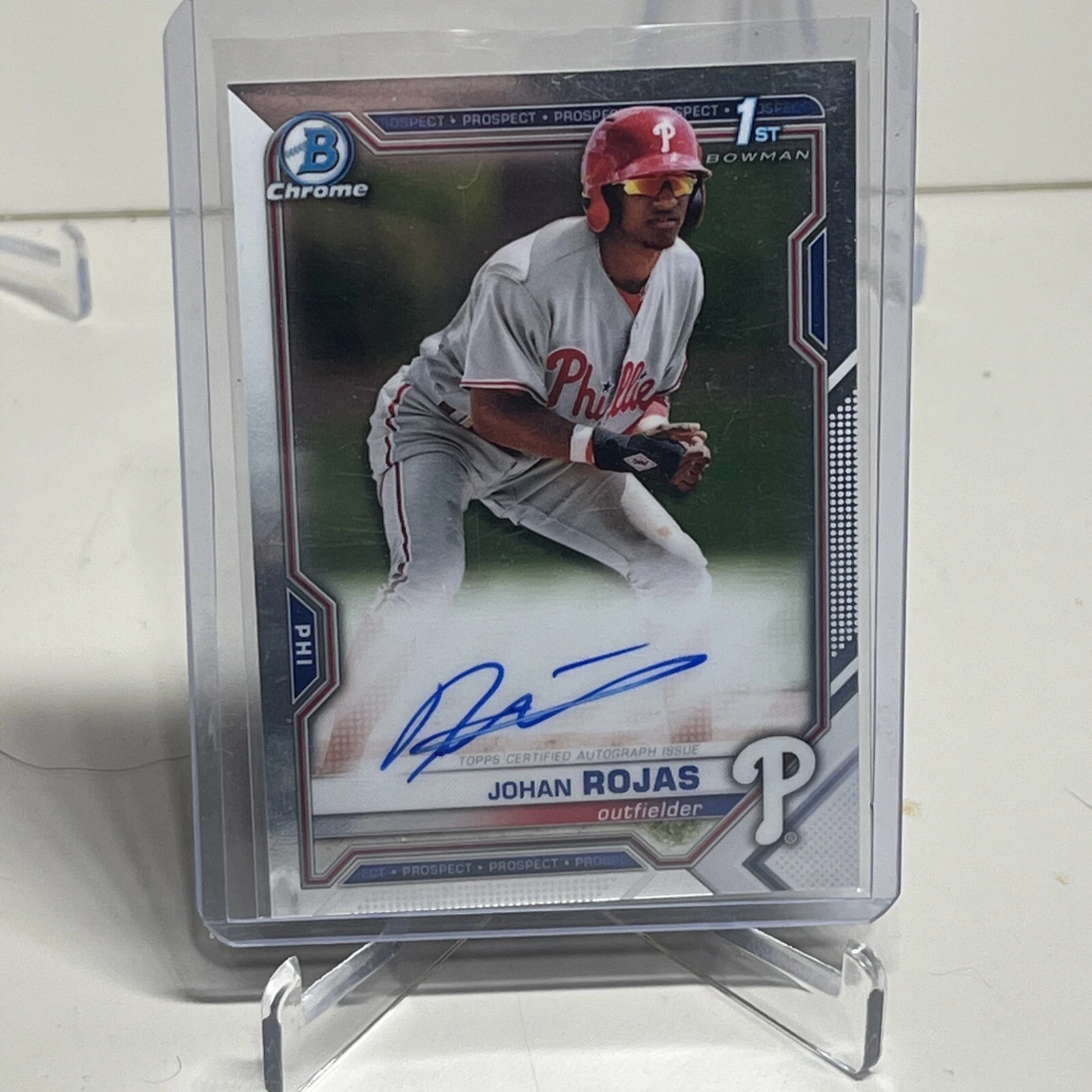 Johan Rojas 2021 Bowman #CPA-JR Chrome Prospect Auto (1st) RAW Price ...
