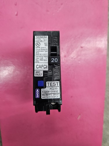 *LOT OF 10* SIEMENS QA120AFCN 20A AFCI PLUG ON CIRCUIT BREAKER | eBay