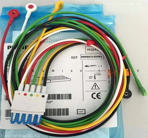 1PC M1645A ECG 5-Lead Button Split European Standard | eBay