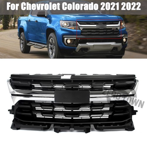 Upper Bumper Grille For Chevrolet Colorado 2021 2022 Chrome Front Grill ...