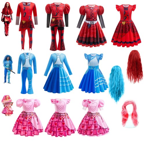 Girls Descendants 4 The Rise of Red Cosplay Costume Party Fancy Dress ...