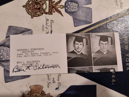 Capt. BENJAMIN L. SALOMON WWII Medal of Honor (posthumous) KIA Saipan ...