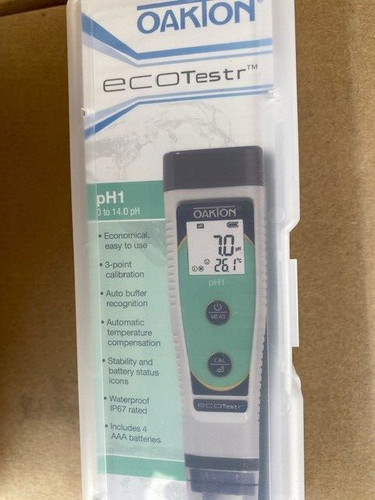 Oakton Instruments WD-35634-05 EcoTestr pH1 Waterproof Pocket Tester ...