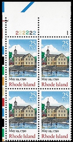 US 1990 SC#2348 200TH RHODE ISLAND POSTAGE STAMP P# BOCK OF 4 MNH | eBay