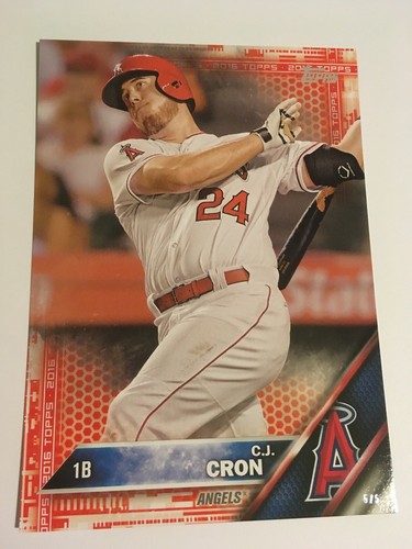 2016 Topps Jumbo 5x7 Red Parallel C.J. Cron Angels 37 #’d 5/5 Rare | eBay