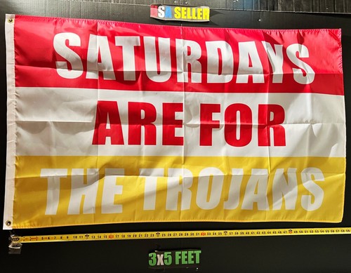 Football Flag FREE SHIPPING USC Trojans Southern Cal Man Cave Beer USA ...