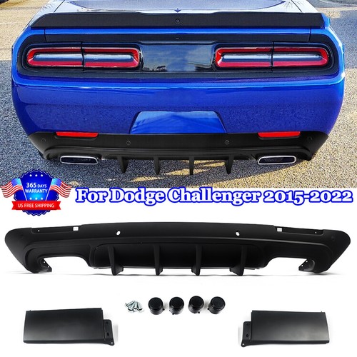 Black Rear Diffuser For 2015-2022 Dodge Challenger SRT Hellcat R/T Scat ...
