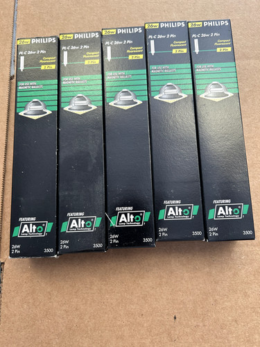 NEW PHILIPS ALTO PL-C 26W/835/2P DOUBLE TWIN TUBE 2 PIN BULB Lot of 5 ...