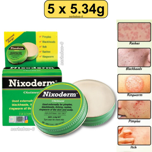 5x 5.34g Nixoderm Ointment for Skin Problems Itch Rash Ringworm Pimple ...