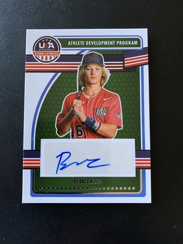 2023 Panini USA Baseball Stars & Stripes Bear Calvo #ADPS-BC Auto | eBay