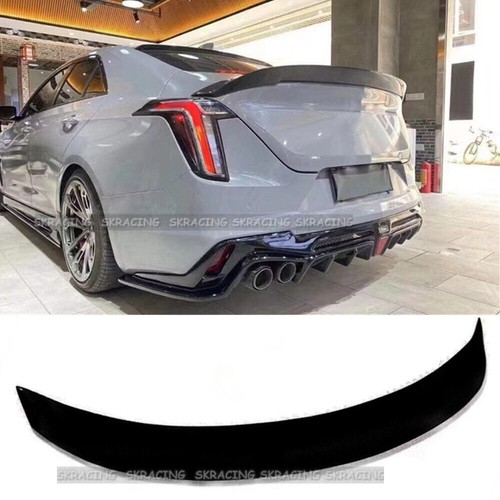 Fits For Cadillac CT4 2020-2021 Gloss Black FRP Rear Boot Spoiler Wing ...